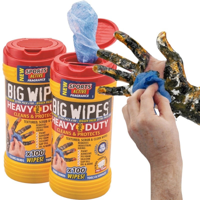 Big Wipes Heavy Duty Antibacterial Twin Pack 200 Cleaning Wipes XMS25W
