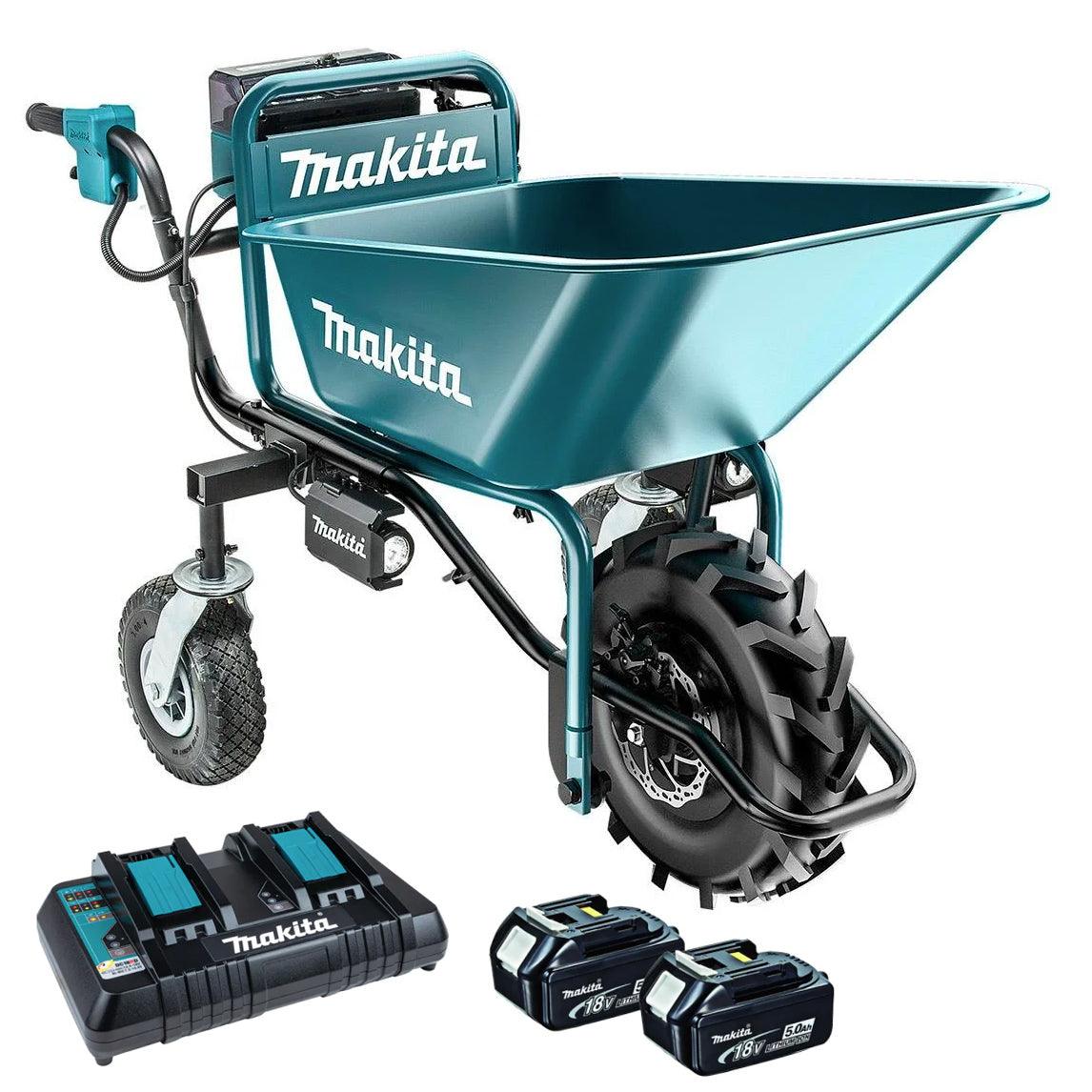 Makita DCU180PTX4 18v Wheelbarrow Bucket Frame with 2 x 5.0Ah Battery